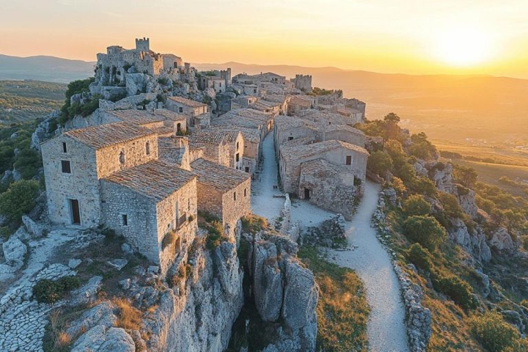 Cette cité médiévale au sommet d’un piton rocheux est l’un des plus ...