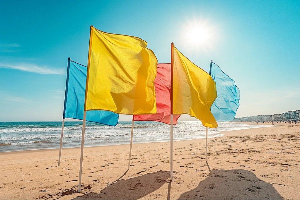Drapeaux jaune, bleu et rouge : signification et utilisation dans les ...